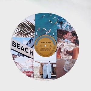 CUSTOM ORDER Vinyl Record Photo Collage - Vintage Record - Vinyl Record ...