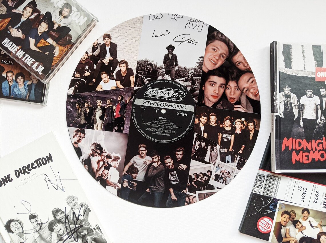 One Direction Vinyl Record Photo Collage Vintage Record - Etsy Canada