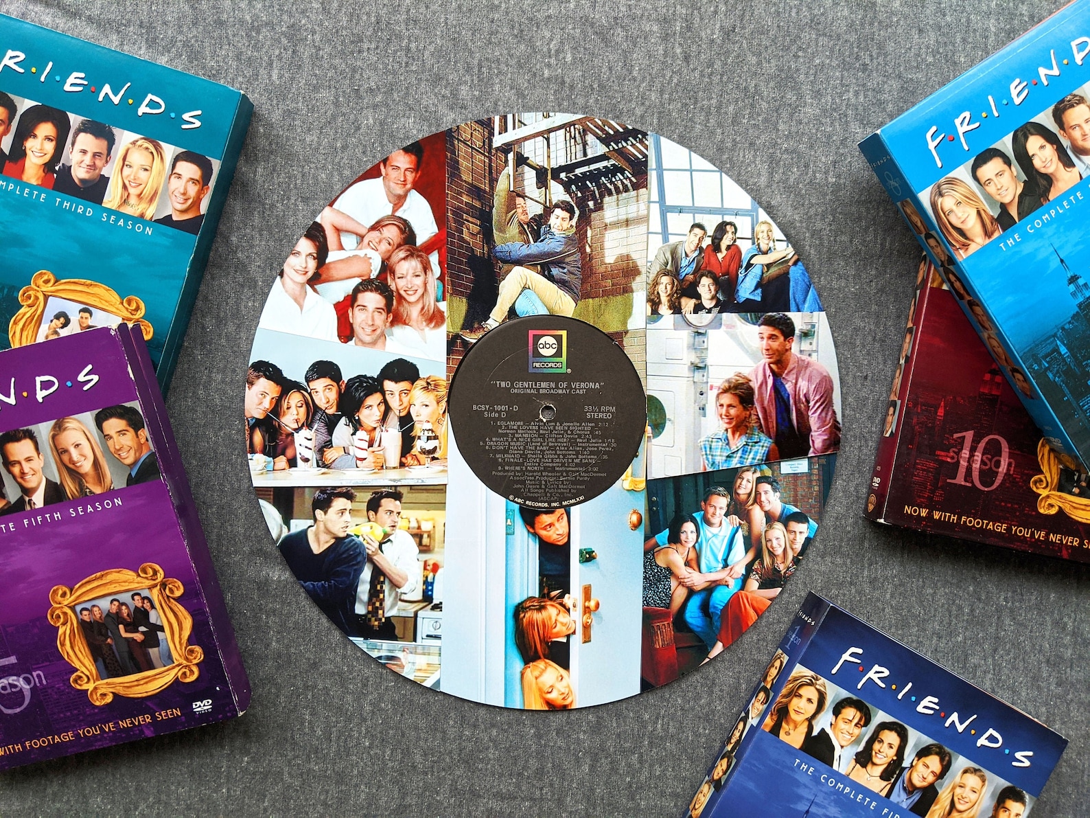 Friends TV Show Vinyl Record Photo Collage Vintage Record - Etsy