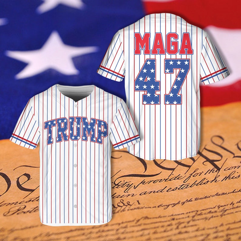 Trump 2024 Support American Baseball Jersey, MAGA Shirt, Patriotic ...