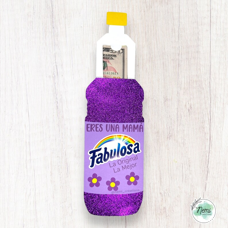 Mamá Fabulosa Money Gift Card Holder SVG Digital File, Mother's Day ...