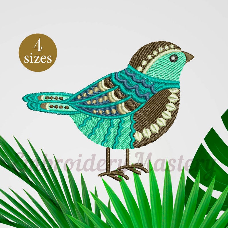 Decorative Bird Machine Embroidery Design_03. Bird Pattern. | Etsy