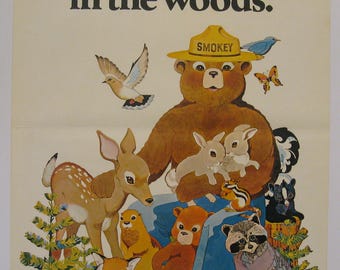 Smokey bear poster | Etsy