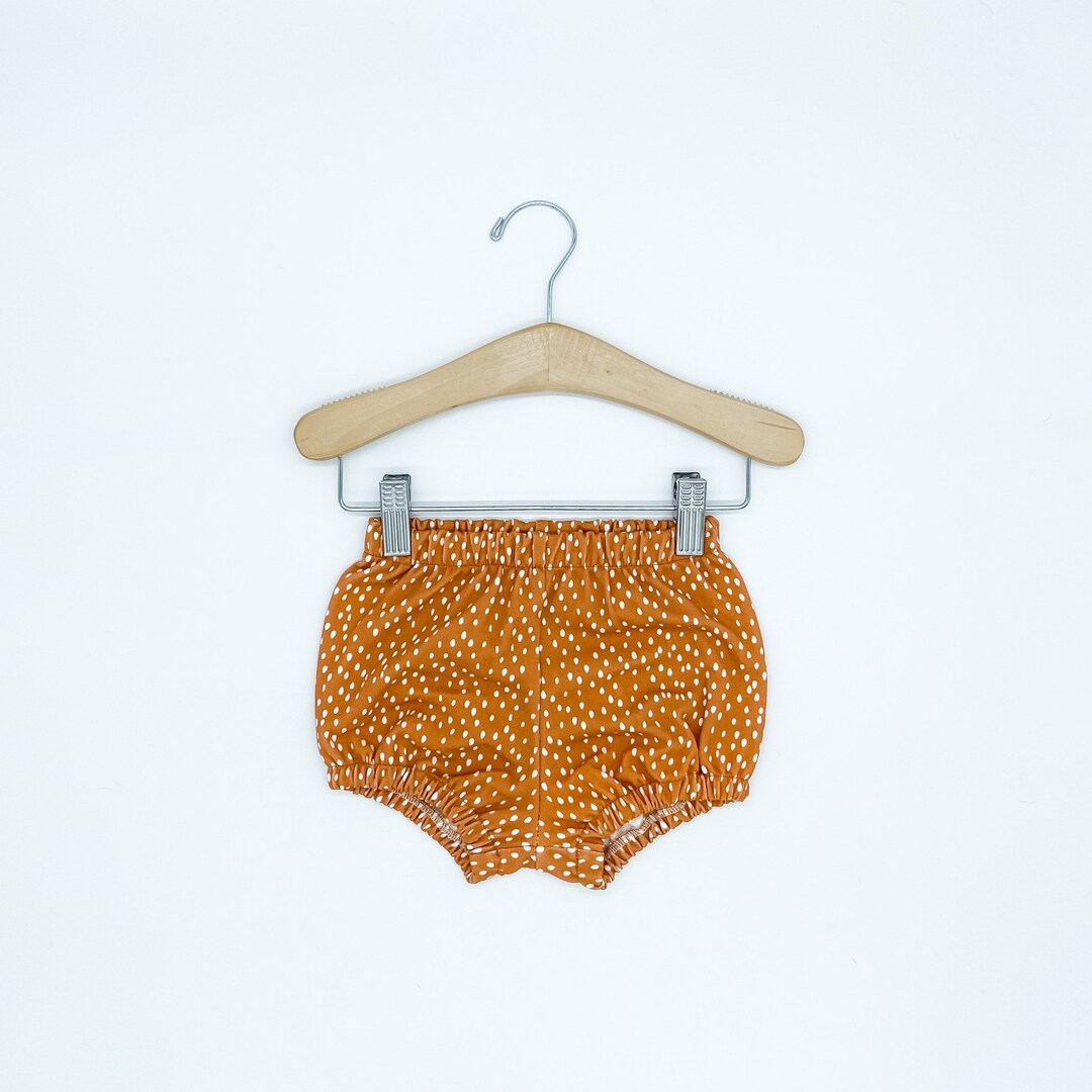 Dark Ginger Dot Baby Bloomers: Cotton Knit Bubble Shorts - Etsy