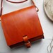 Tan Leather Satchel, Small Women's Crossbody Bag, Tan Crossover Purse ...