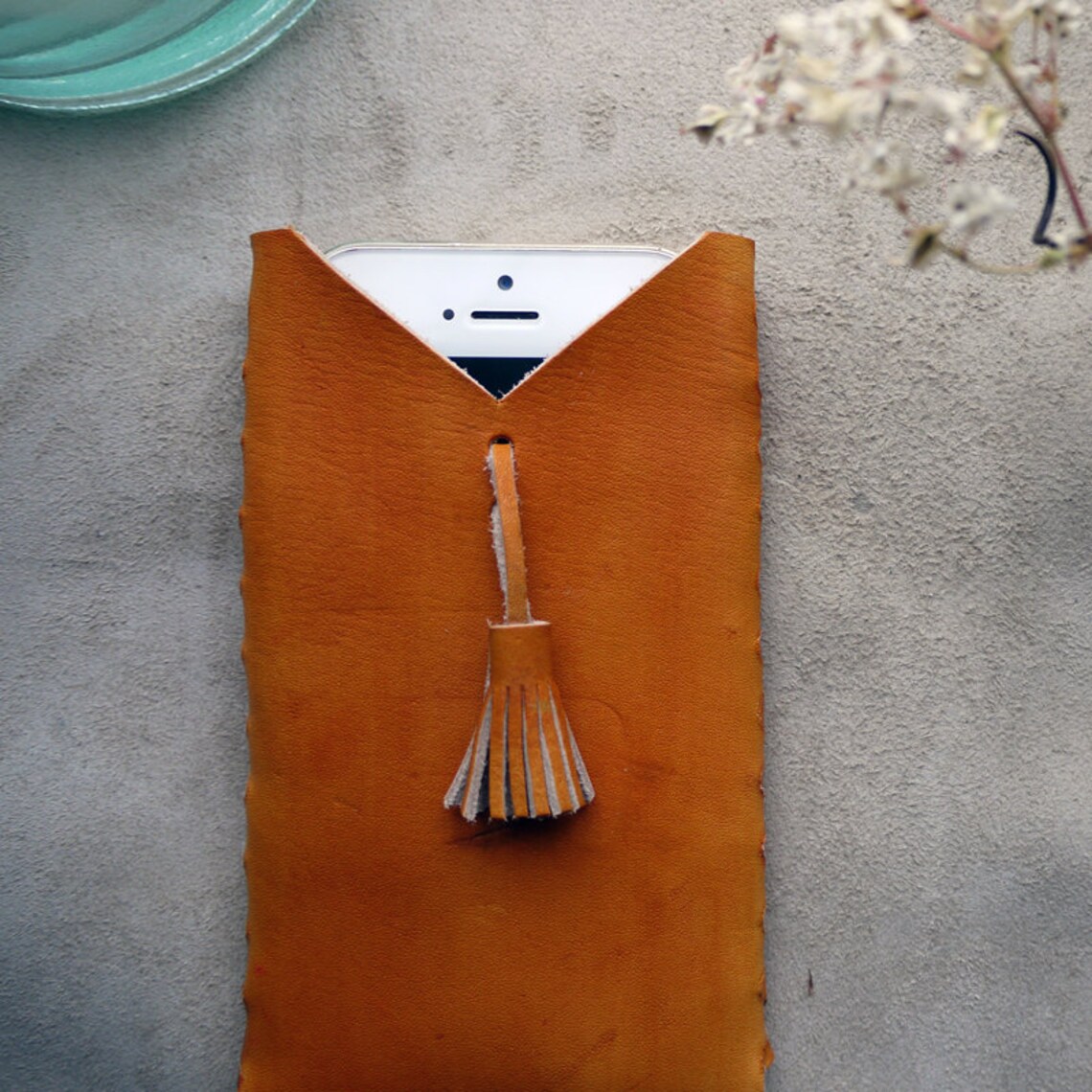 Tan Tassel Cell Phone Case Leather Phone Case. - Etsy UK