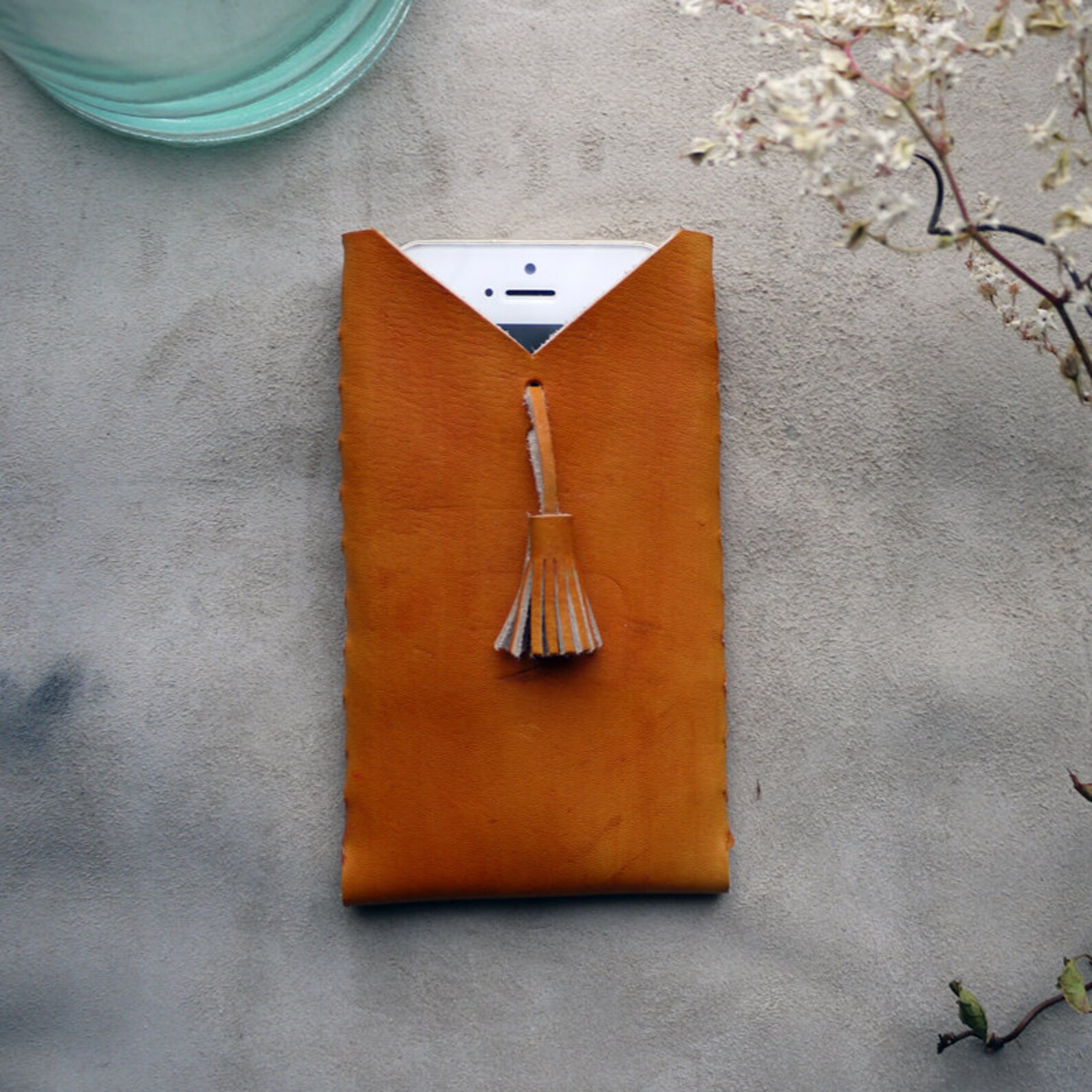 Tan Tassel Cell Phone Case Leather Phone Case. - Etsy UK