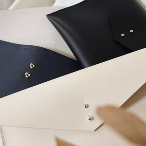 Personalised Natural Leather Clutch Bag, Hidden Message Clutch Bag ...