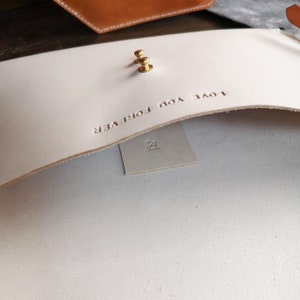 Personalised Natural Leather Clutch Bag, Hidden Message Clutch Bag ...