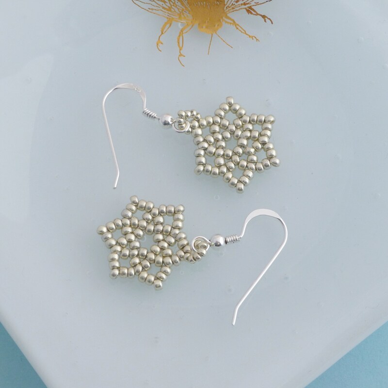 Beaded Star Earrings - Etsy