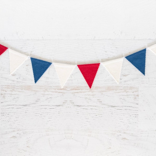 Bunting Red White Blue - Etsy