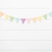 OVER THE RAINBOW Felt Bunting Pastel Rainbow, Rainbow Bunting, Felt ...