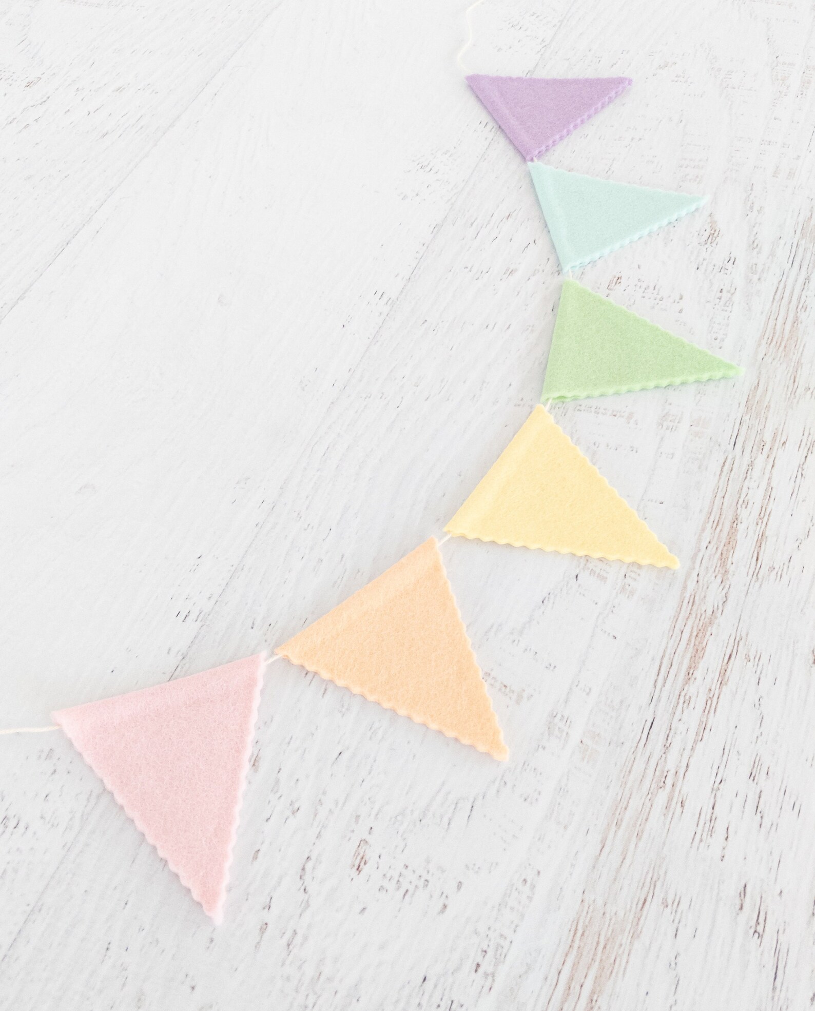 OVER THE RAINBOW Felt Bunting Pastel Rainbow Rainbow - Etsy