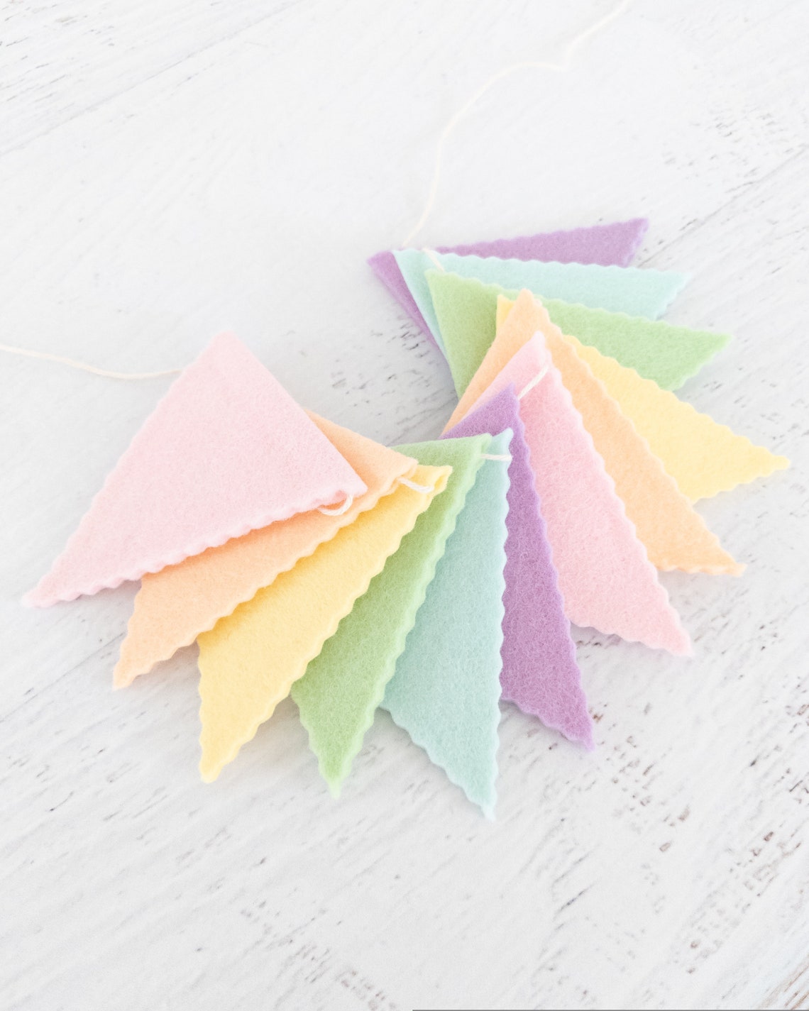 OVER THE RAINBOW Felt Bunting Pastel Rainbow Rainbow - Etsy