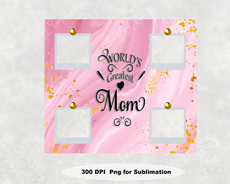 20oz Skinny Mom Tumbler Sublimation Design Mom Photo Tumbler Wrap