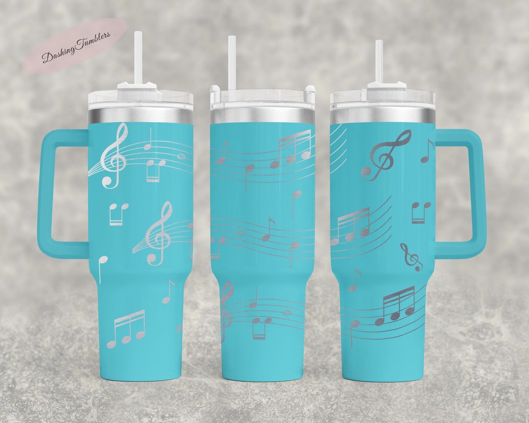 40oz Music Engraved Tumbler SVG, Laser Engraved Tumbler Wrap, 40 Oz ...