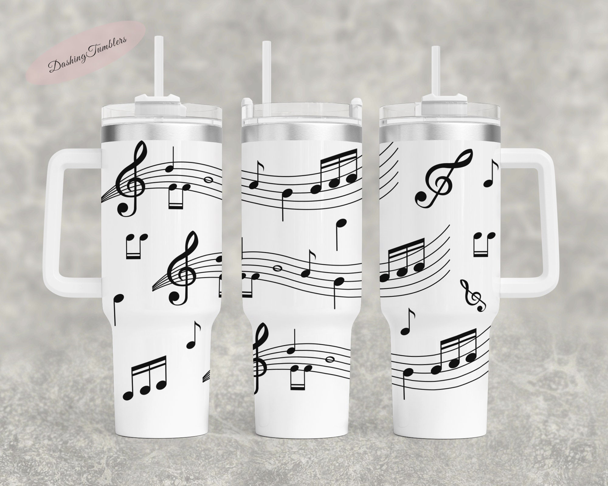 40oz Music Engraved Tumbler SVG, Laser Engraved Tumbler Wrap, 40 Oz ...