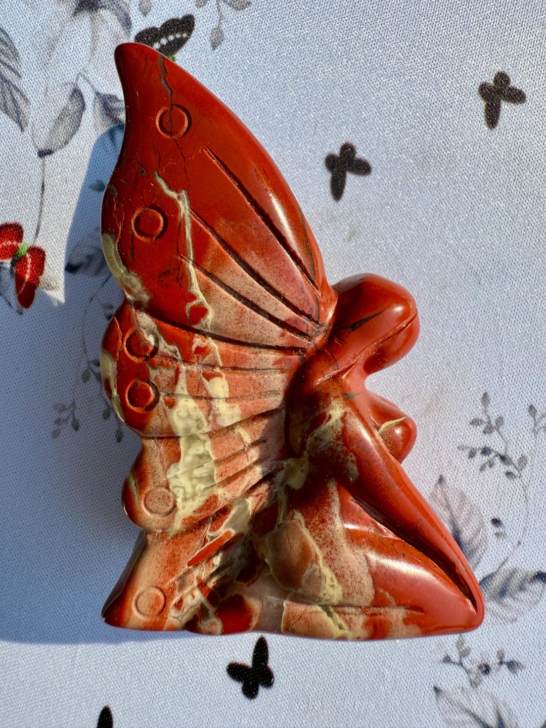 Red Jasper Fairy W/ Wings - Stands Level - Etsy