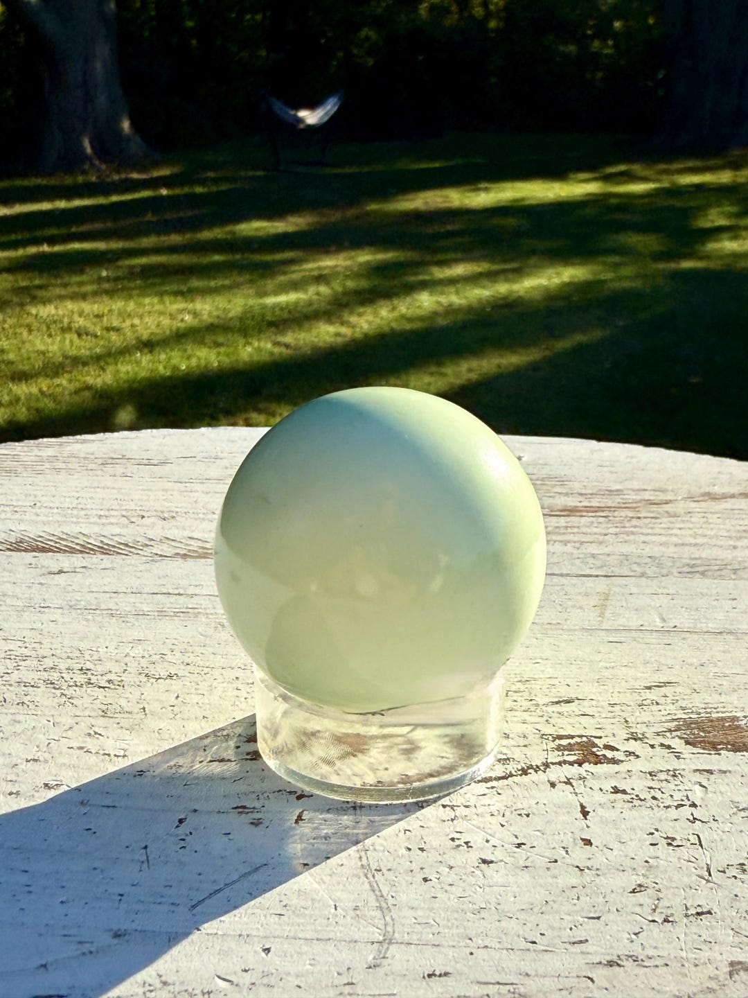 Lemon Chrysoprase | Green Magnesite - Sphere, 46mm, Lime Green ...