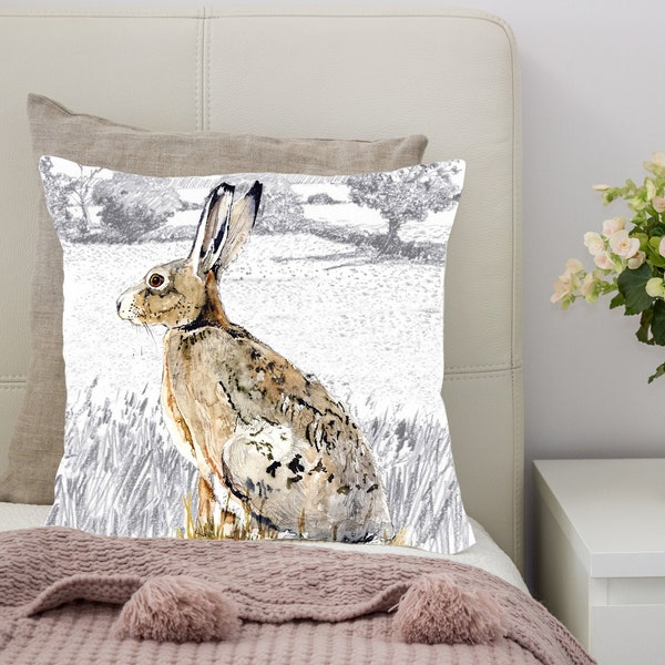 Hare Cushion - Etsy UK