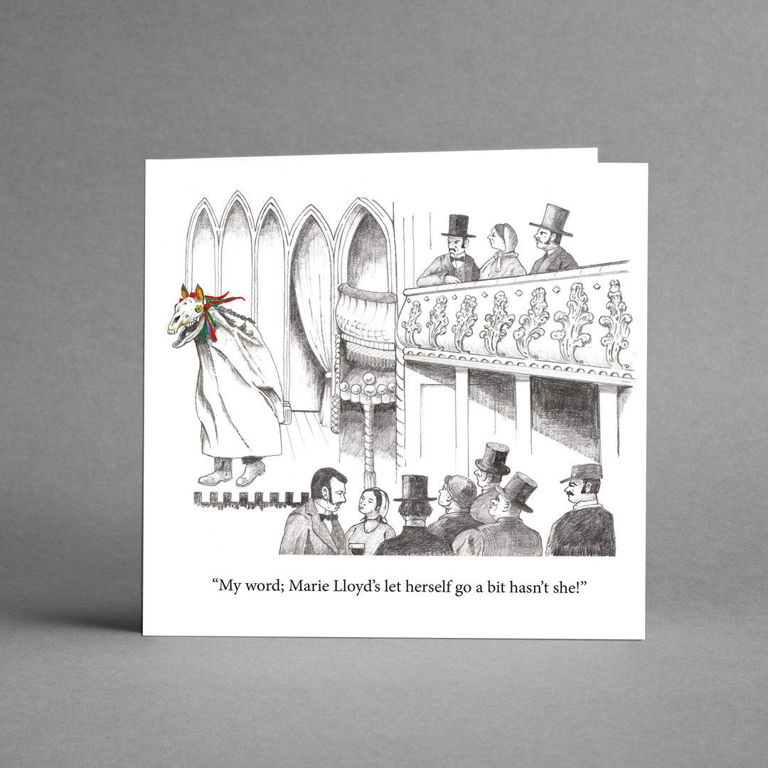 Mari Lwyd Card | Welsh Folklore | Welsh Custom | Wassail | Cennin Pedr ...