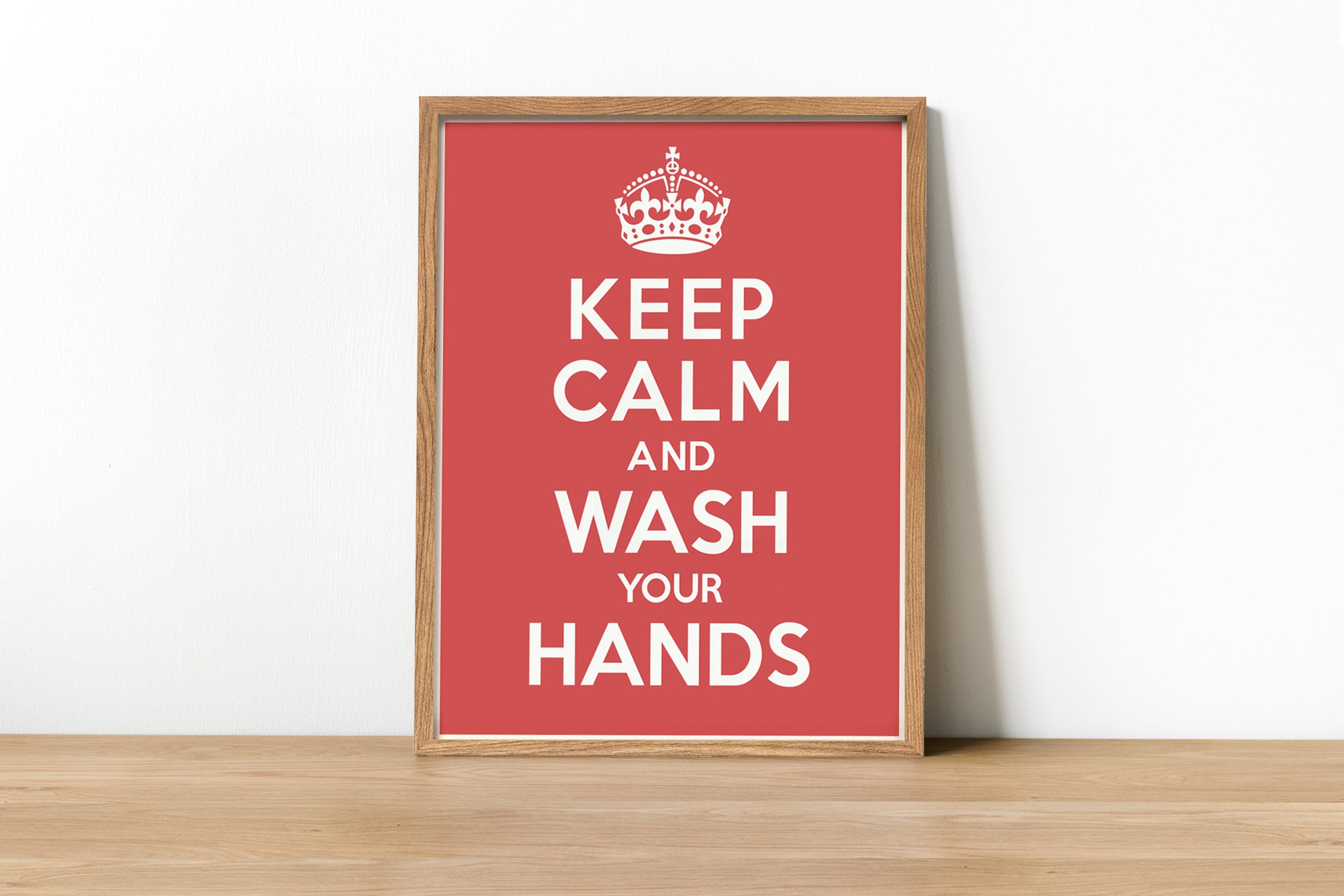 Keep Calm Sign . Bathroom Art Print . Hand Washing Sign . Hygiene ...