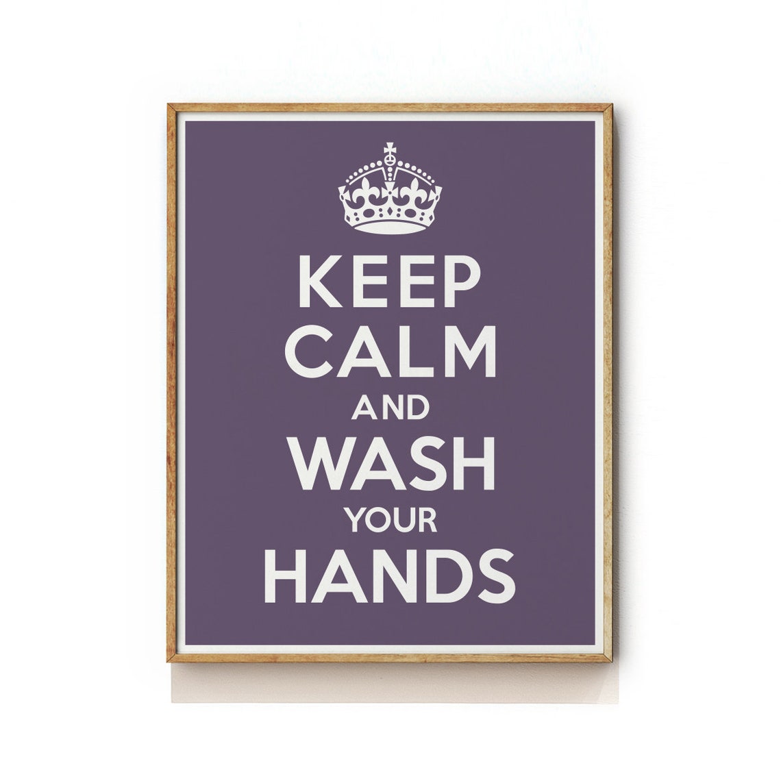 Keep Calm Sign . Bathroom Art Print . Hand Washing Sign . Hygiene ...