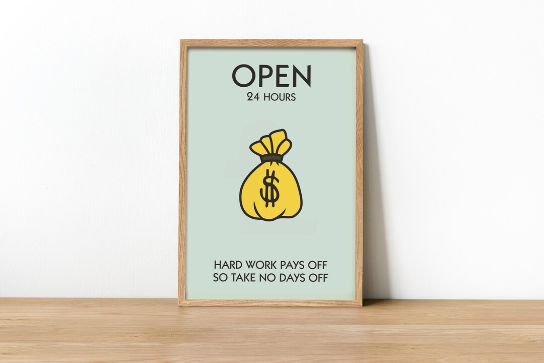 Inspirational Retro Office Décor . Monopoly Inspired . Hard - Etsy