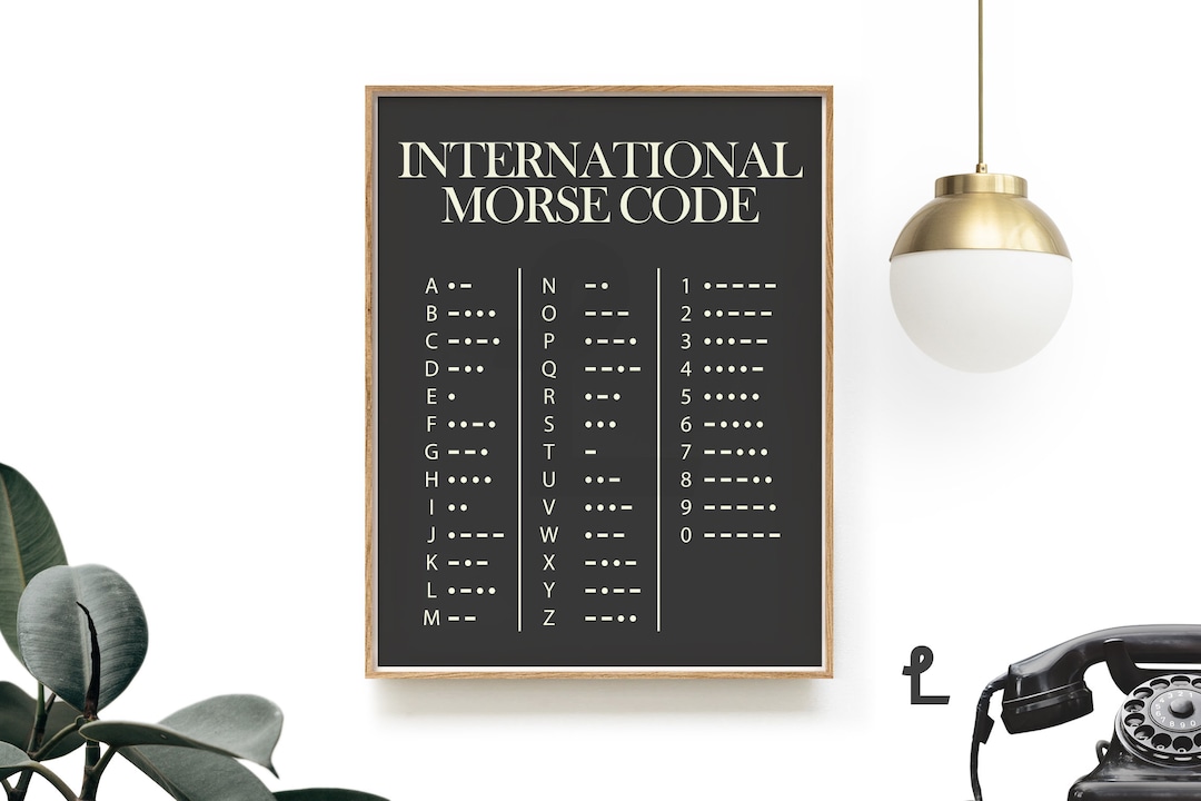 International Morse Code Art Print . Office Décor . Office Wall Art - Etsy