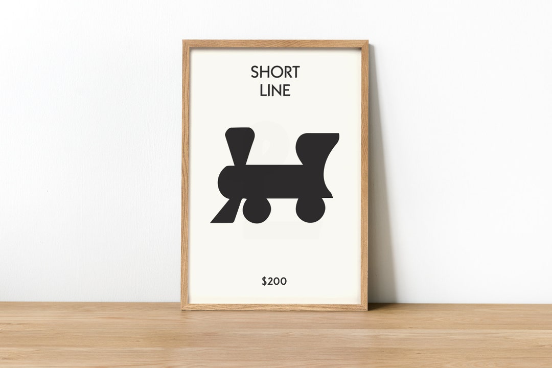 Monopoly Railroad Print . Game Room Décor . Bookstore Wall Art . New ...