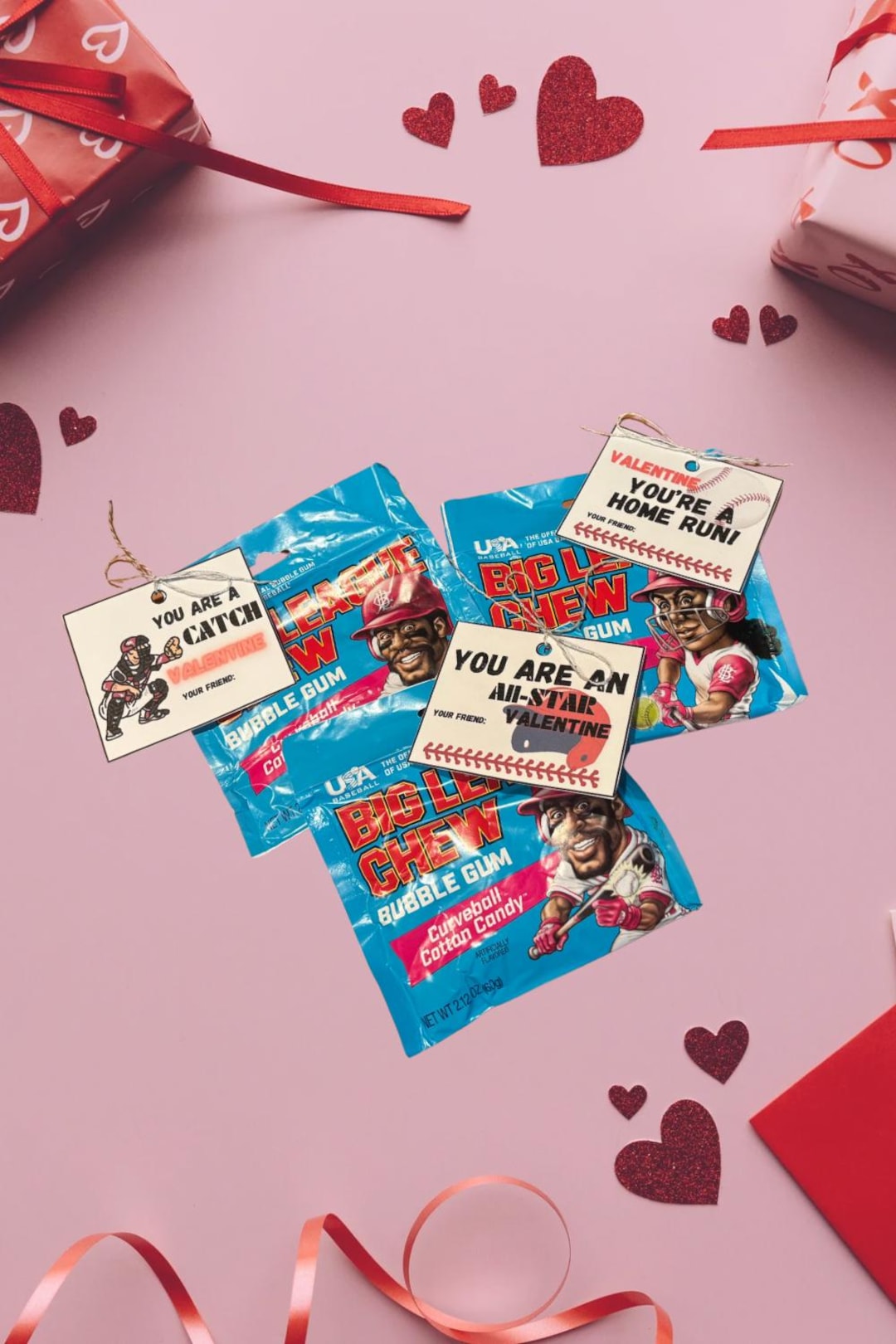 Baseball Themed Valentine Tags– Set of 6 Printable Holiday Tags ...