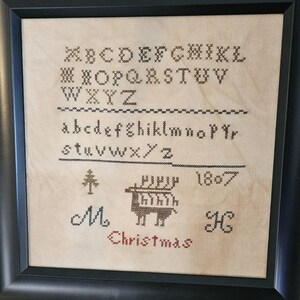 Reproduction 1807 Christmas Sampler - Etsy