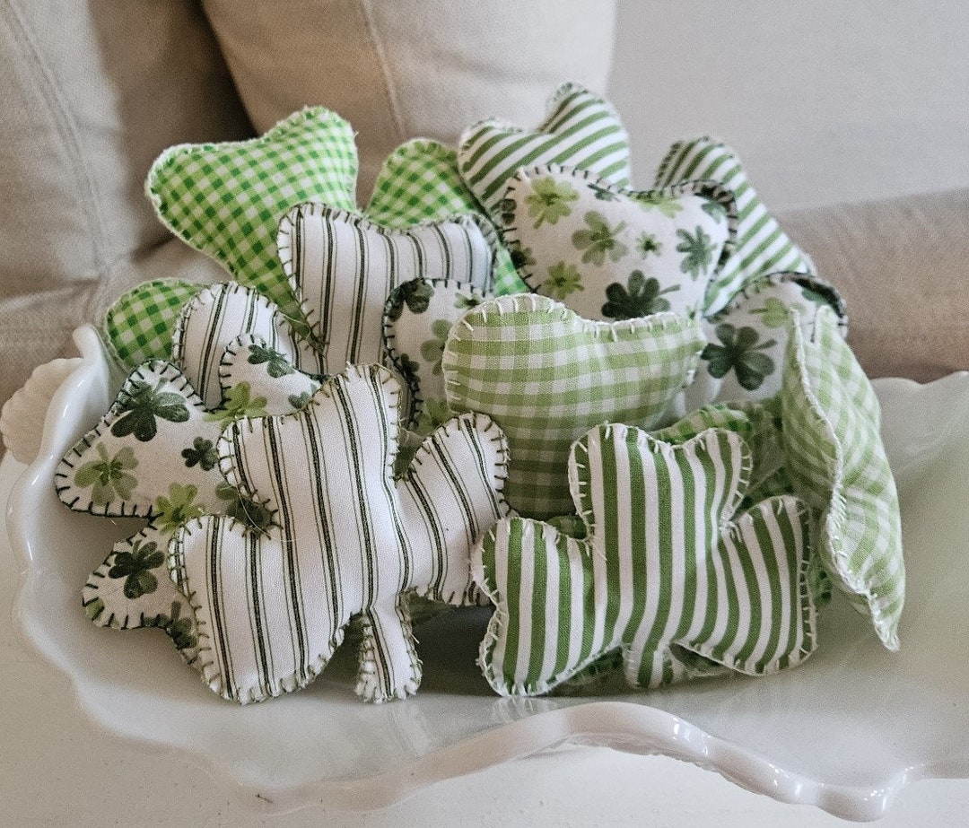 Shamrock Hand Stitched Bowl Fillers - Etsy