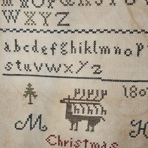 Reproduction 1807 Christmas Sampler - Etsy