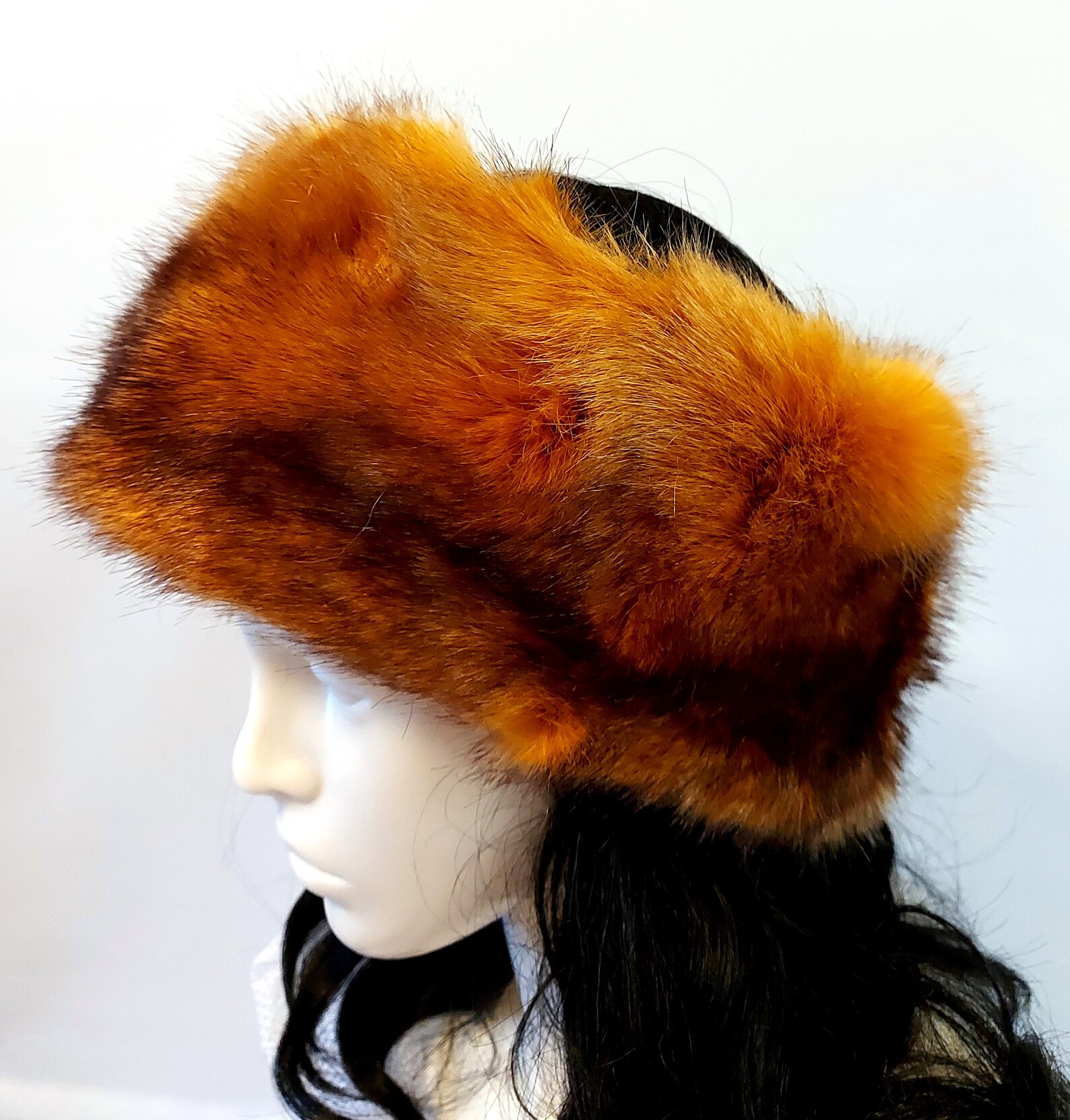 Winter Red Fox Headband Faux Fur, Headband Fleece Lining,warm Headband ...