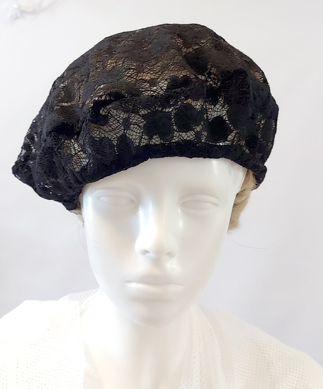 Black Lace Beret , Soft Hat, Warm Hat,takes the Artist - Etsy