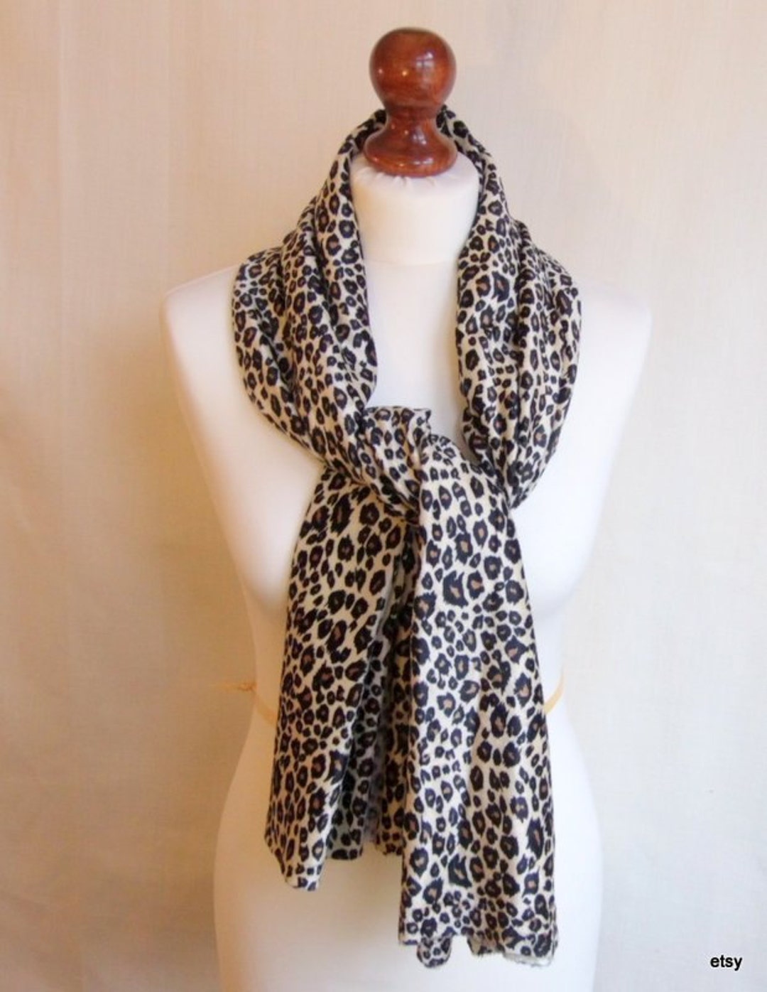 Leopard Long Scarf,long Soft Wrap Lady Shaw, Infinity Scarf, Neck Warm ...