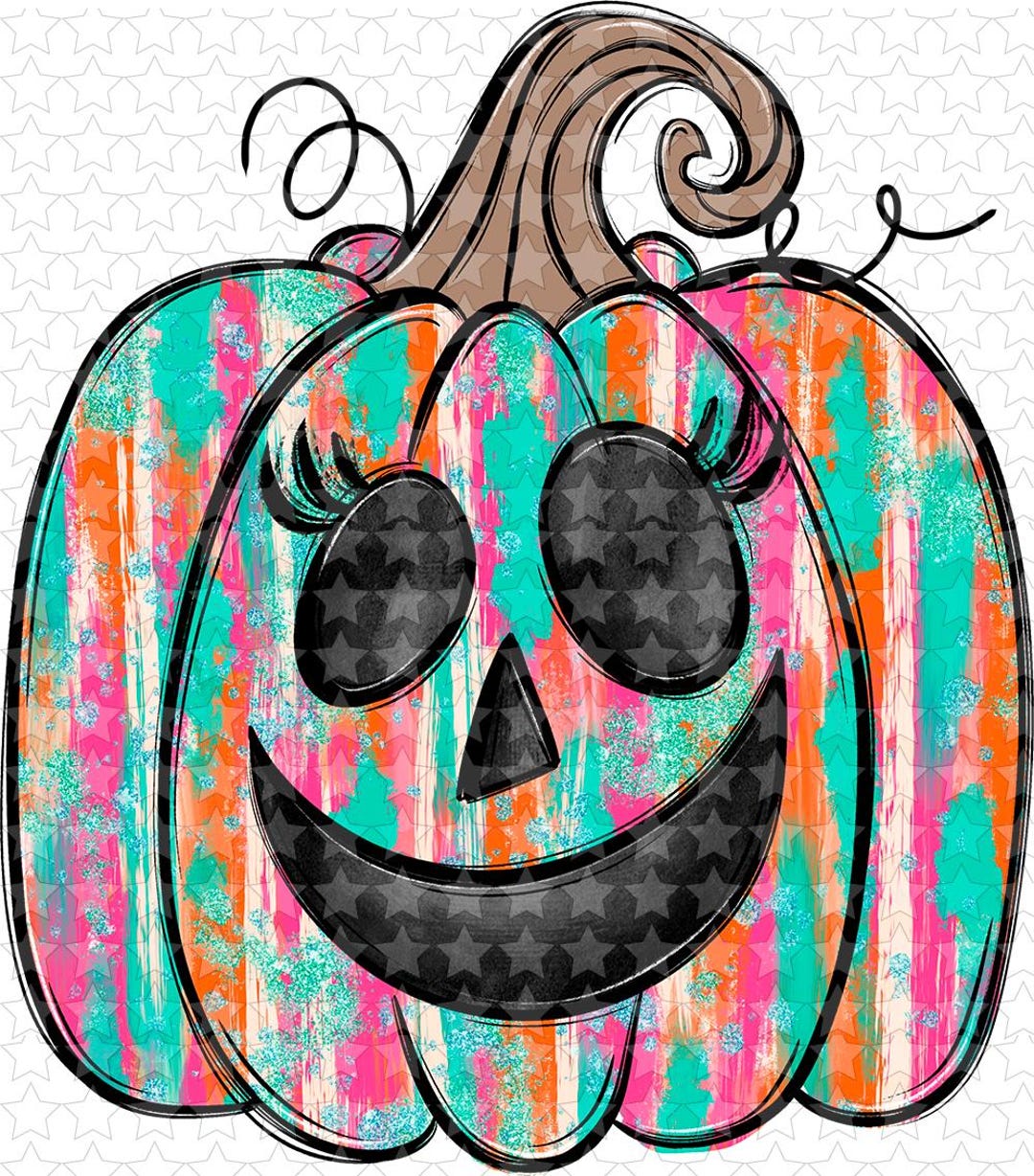Sublimation & Htv Transfers Girl Pumpkin - Etsy
