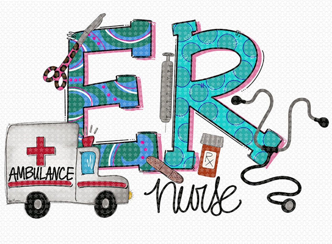 Sublimation & Htv Transfers ER Nurse - Etsy