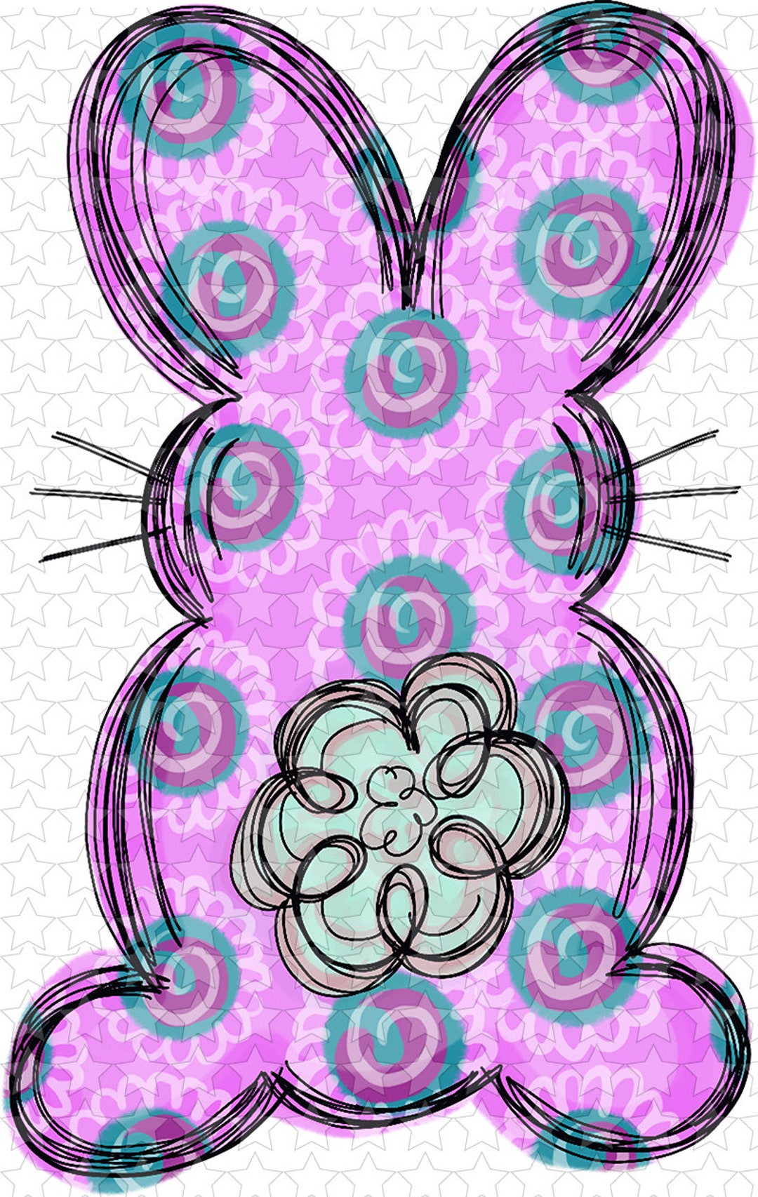 Sublimation & Htv Transfers Purple Bunny - Etsy