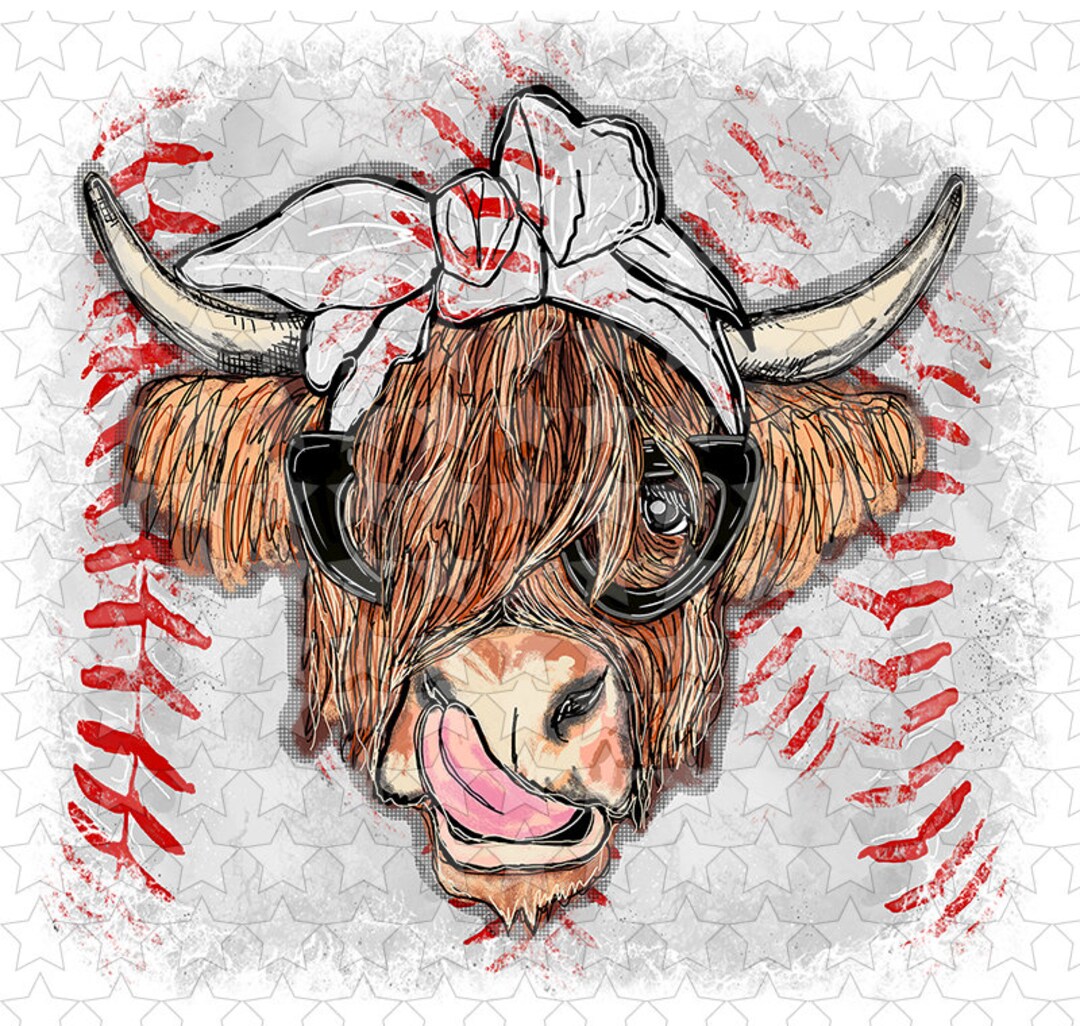 Sublimation & Htv Transfers Baseball Cow - Etsy