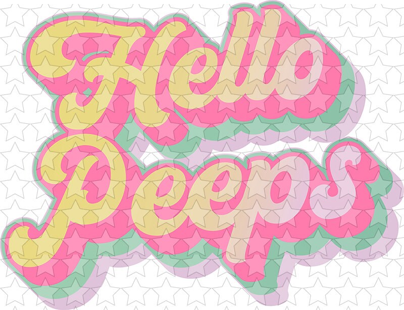 Sublimation & Htv Transfers RETRO HELLO PEEPS - Etsy