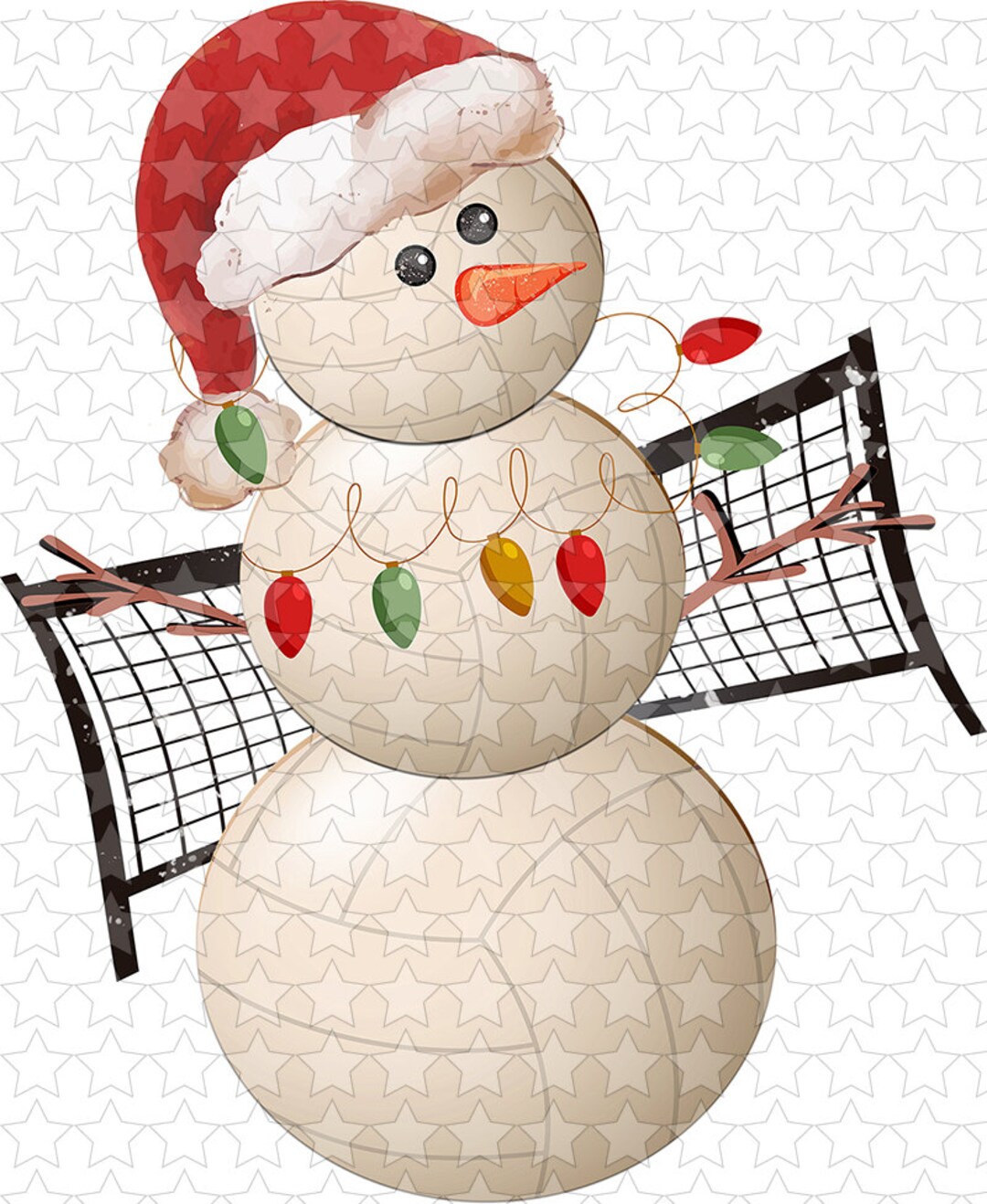 Sublimation & Htv Transfers Volleyball Snowman - Etsy