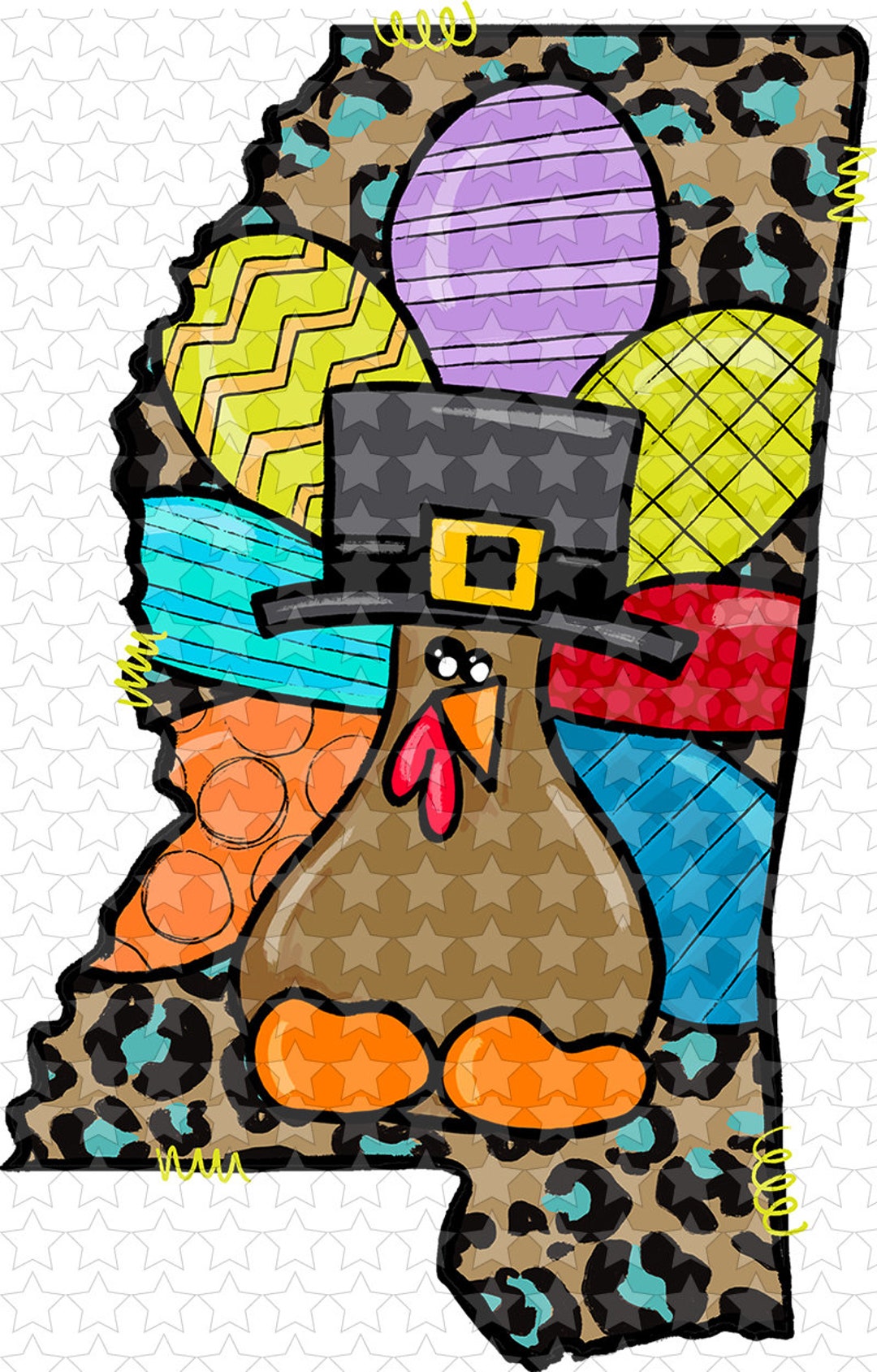 Sublimation & Htv Transfers Mississippi Turkey - Etsy