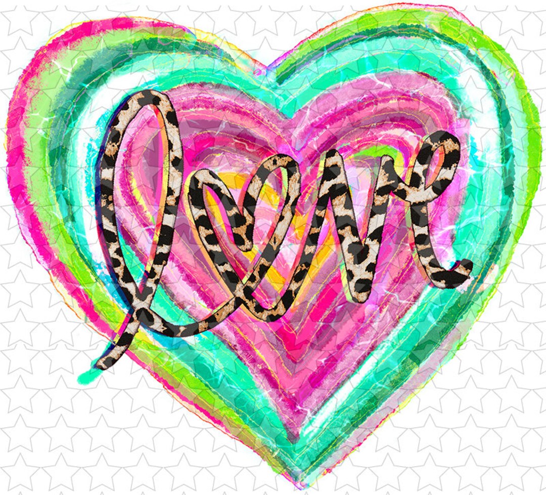 Sublimation & Htv Transfers Love Heart - Etsy