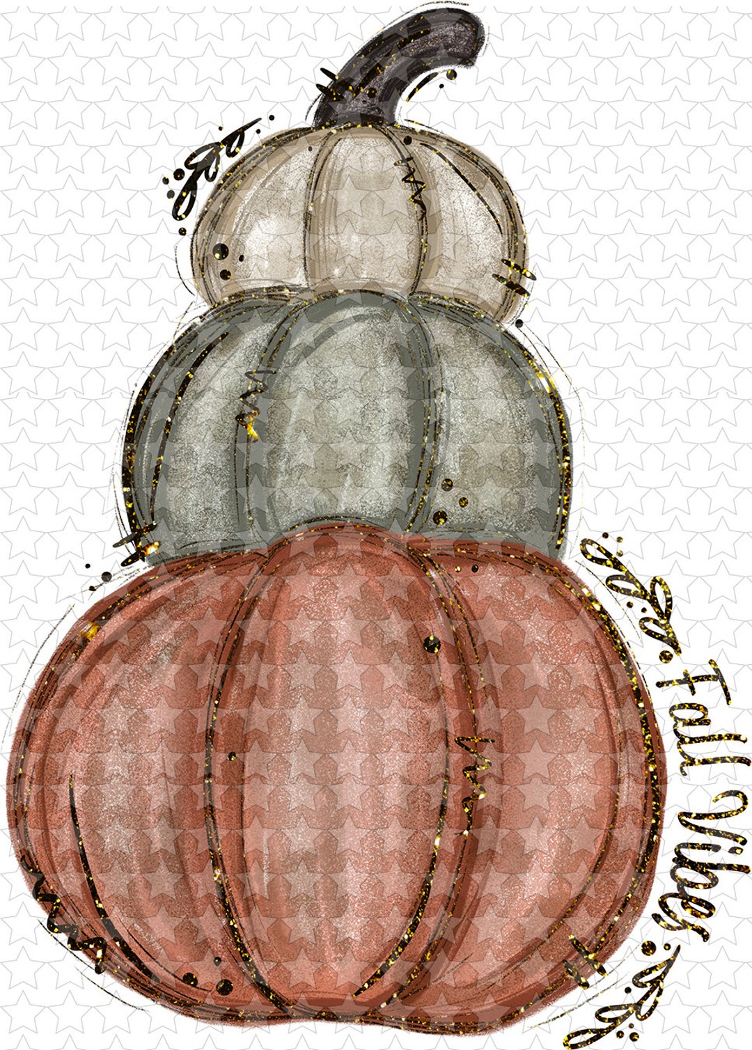 Sublimation & Htv Transfers Fall Vibes Stacked Pumpkins - Etsy