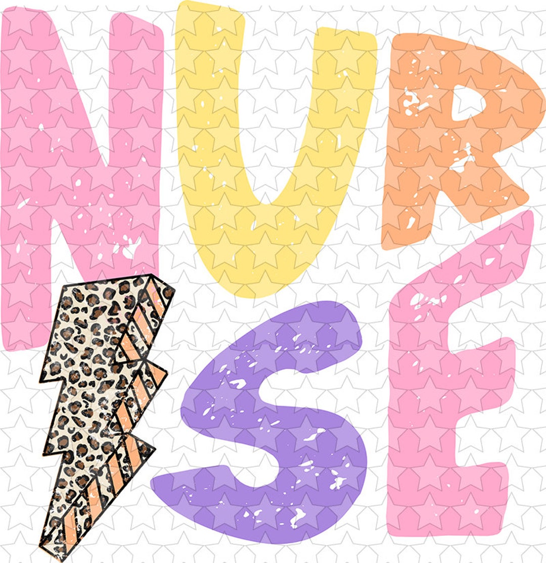Sublimation & Htv Transfers Nurse Lightening Bolt - Etsy