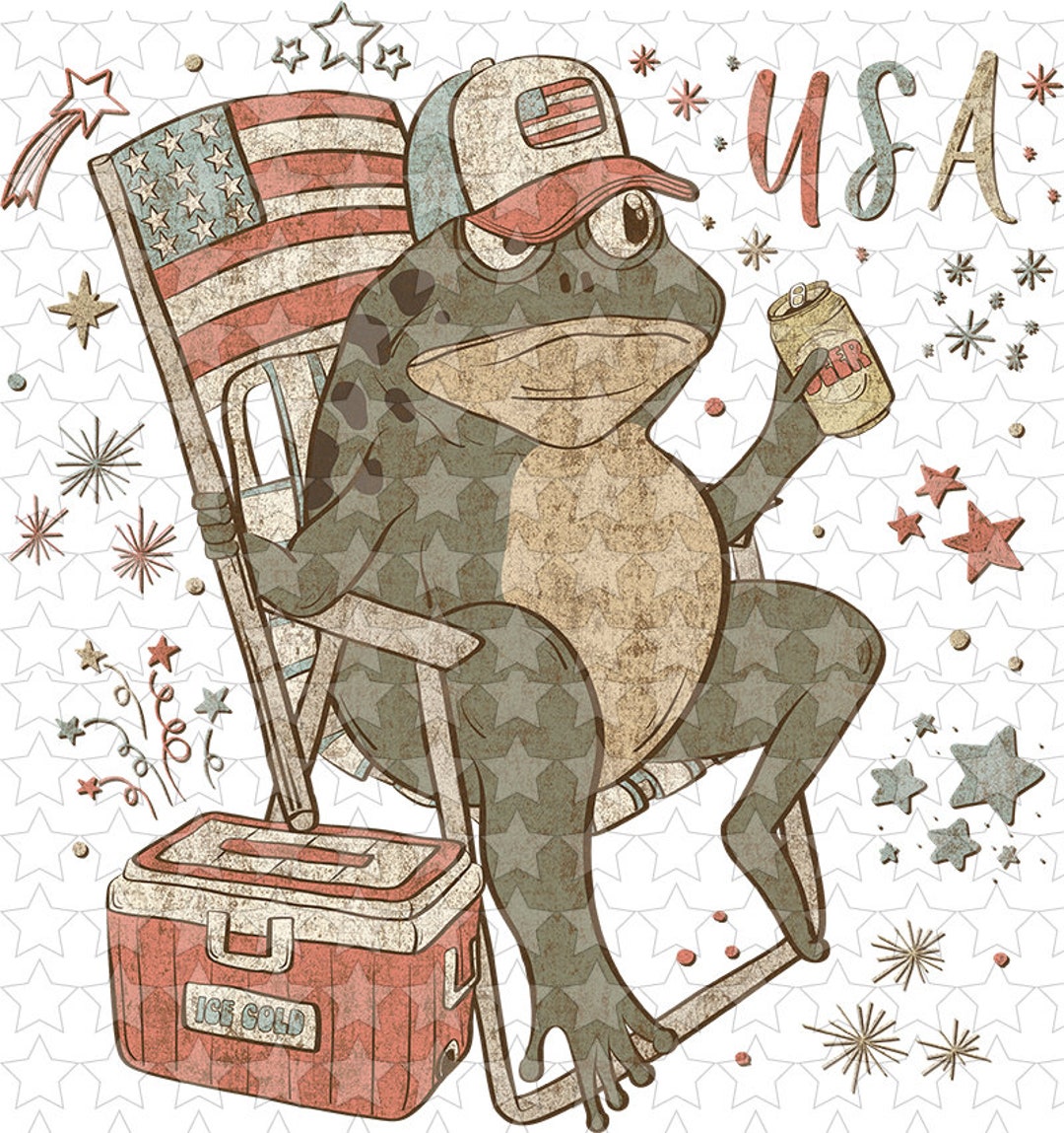 Sublimation & Htv Transfers USA Frog - Etsy