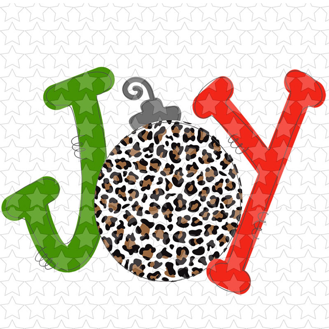 Sublimation & Htv Transfers Joy Leopard Christmas Ball - Etsy