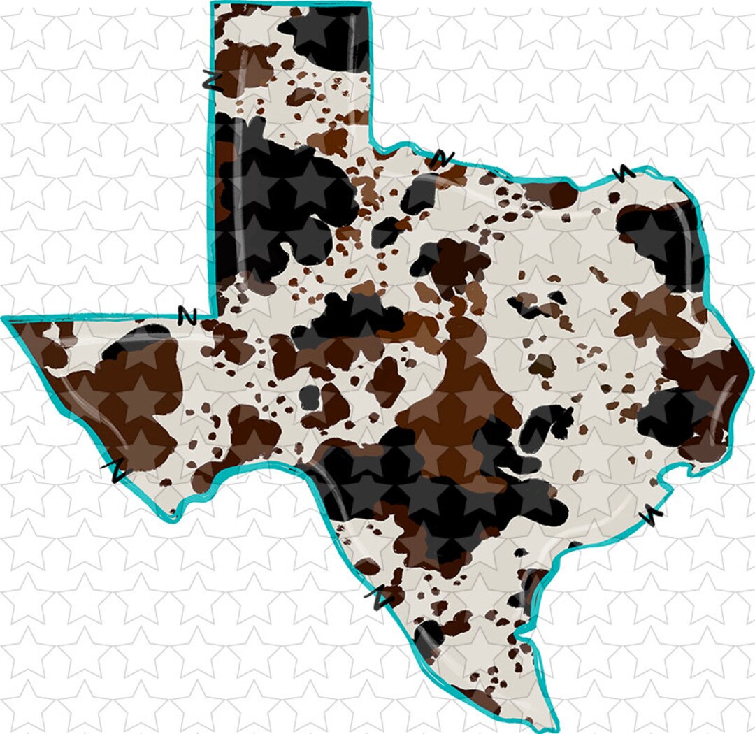 Sublimation & Htv Transfers Texas Cow Print - Etsy